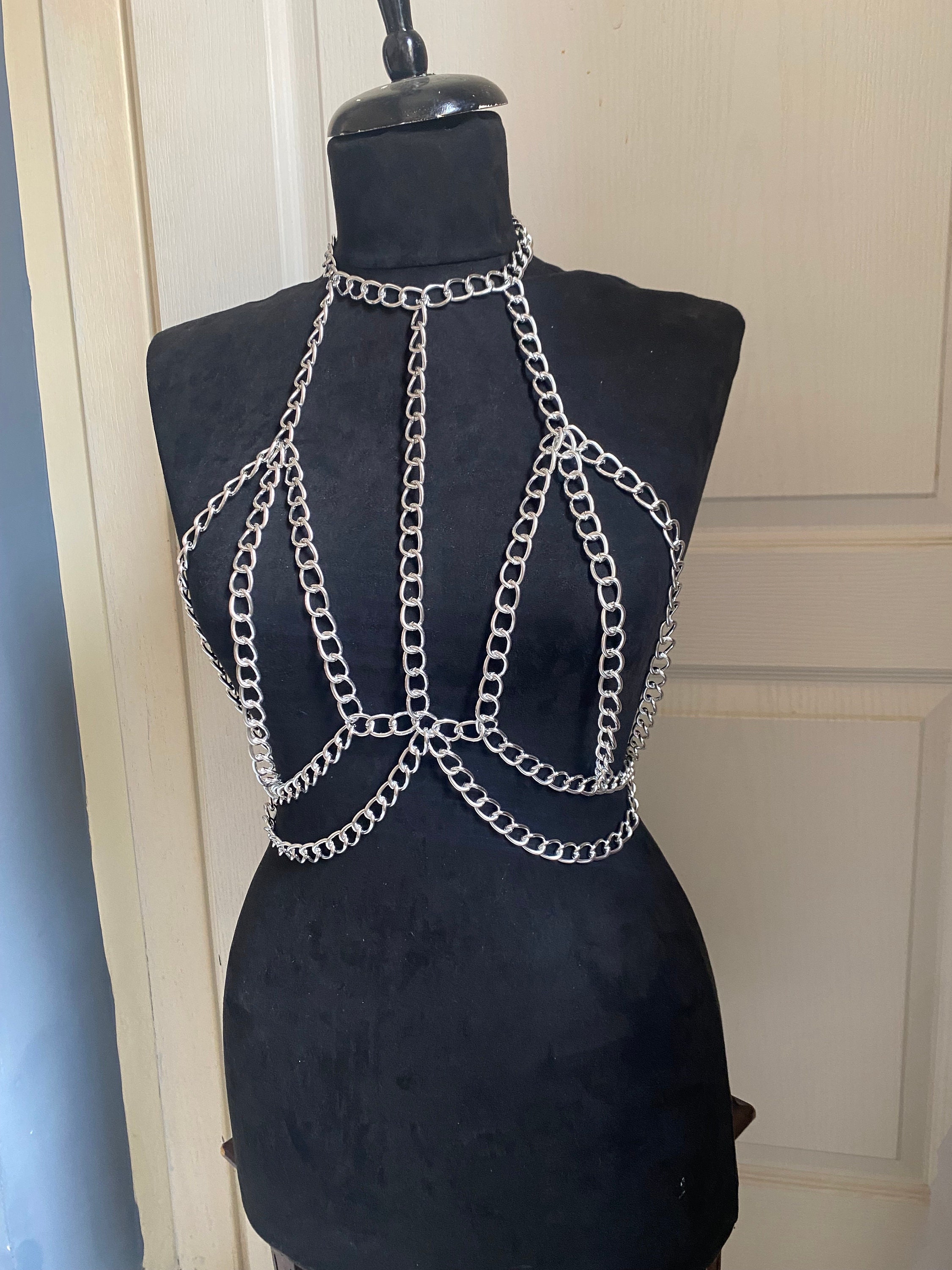 Gold Festival Multi Layered Body Chain Bralette Rave Chain - Etsy