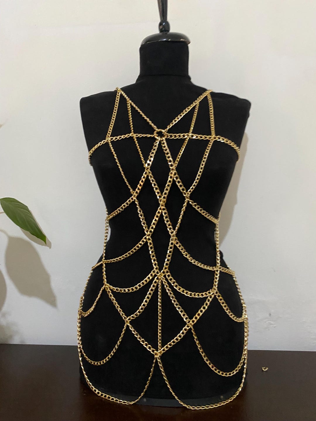 Gold Body Chain Harness – Handmade Festival Rave Jewelry - Etsy