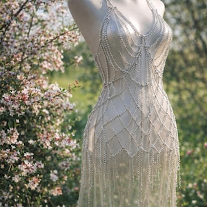 Chain Dress in Silver, Gold & Black, Luxury Body Jewelry Dress, Couture ...