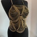Gold Multi Layered Body Chain Bralette: Rave Festival Top - Etsy