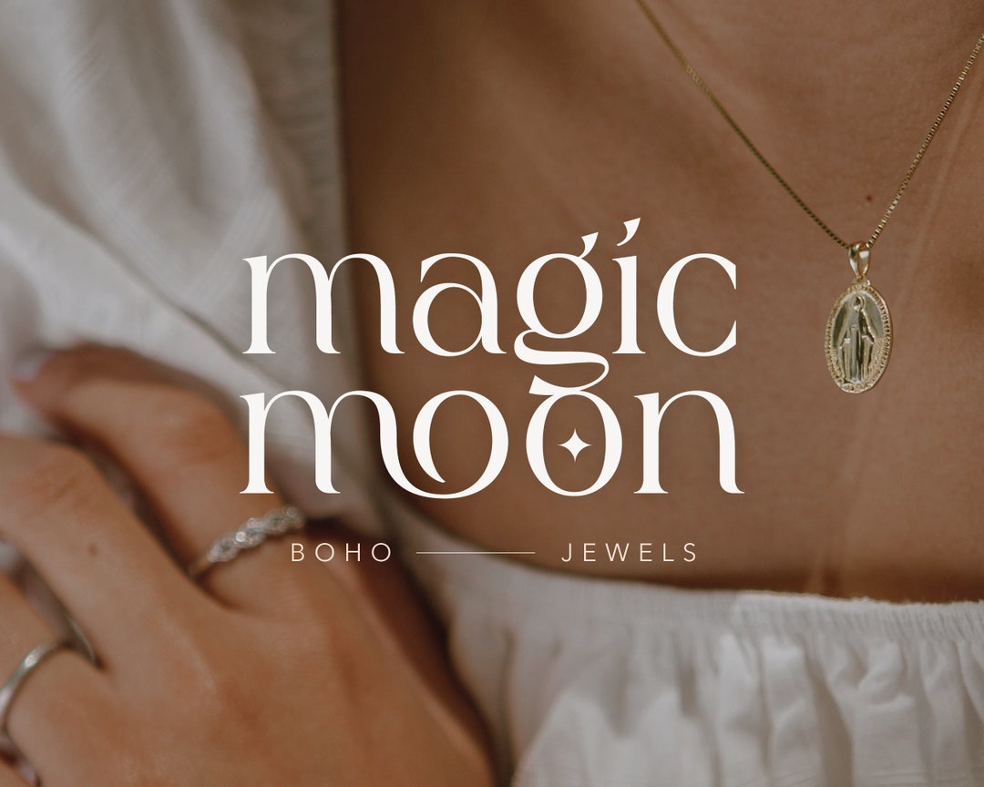 Boho Logo Design, Premade Logo, Modern Logo Design, Logo for Jewelry ...