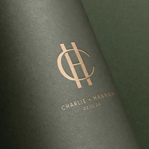 Couple Monogram for Wedding, Art Deco Wedding Stationery, Decor for Art ...