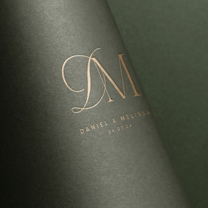 Modern Wedding Monogram Logo, Wedding Monogram Template, Couple Wedding ...