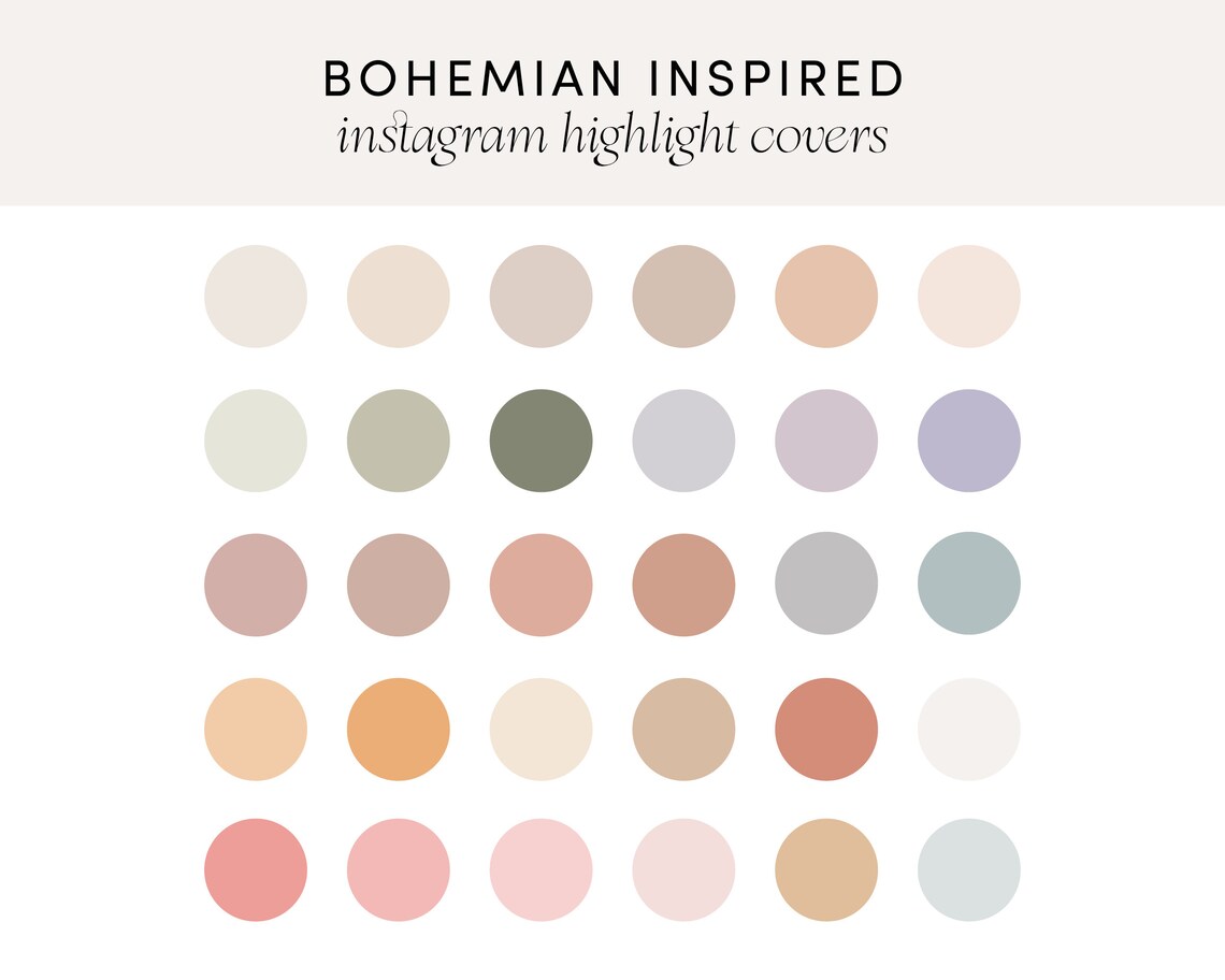 30 Boho Instagram Highlight Covers, Instagram Story Icons, Earthy ...