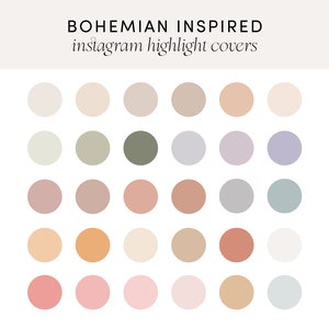 30 Boho Instagram Highlight Covers, Instagram Story Icons, Earthy ...