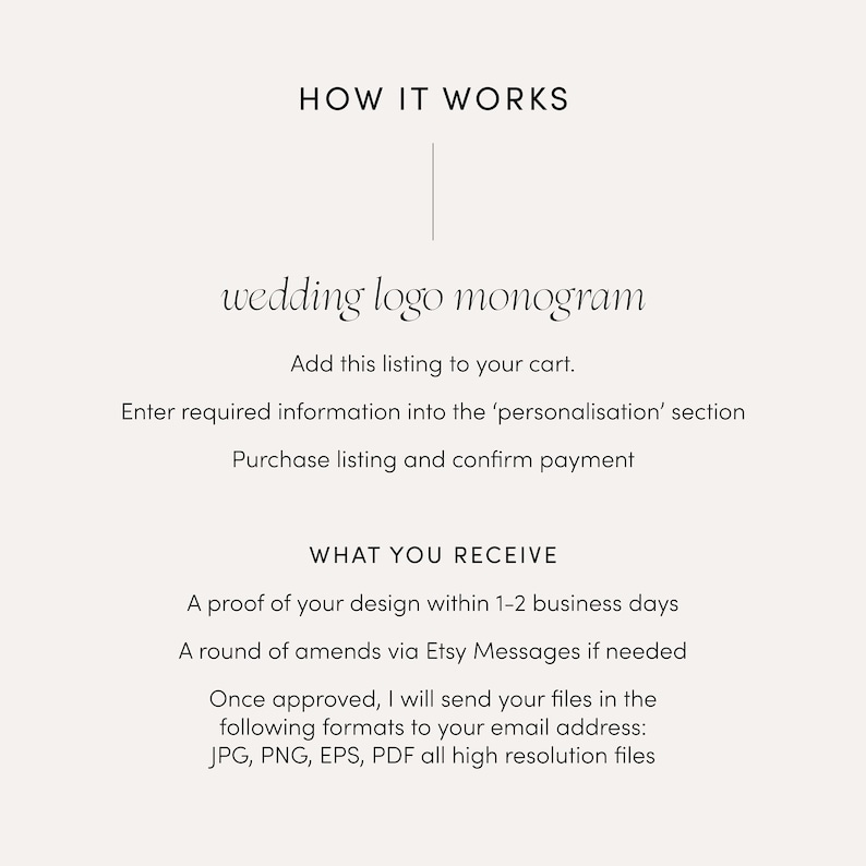 Simple Wedding Monogram Script Wedding Monogram Template - Etsy