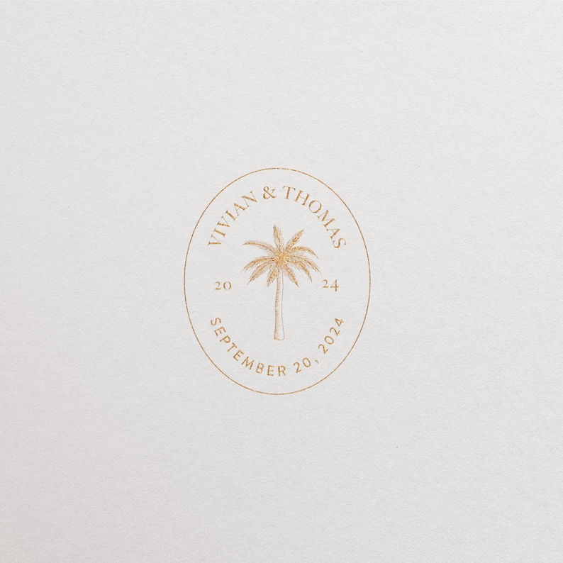 Palm Tree Wedding Monogram, Beach Destination Tropical Monogram SVG - Etsy