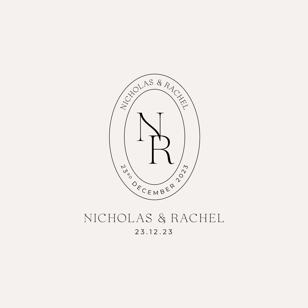 Wedding Monogram Design Couple Logo, Logo With Name, Elegant Stylish ...