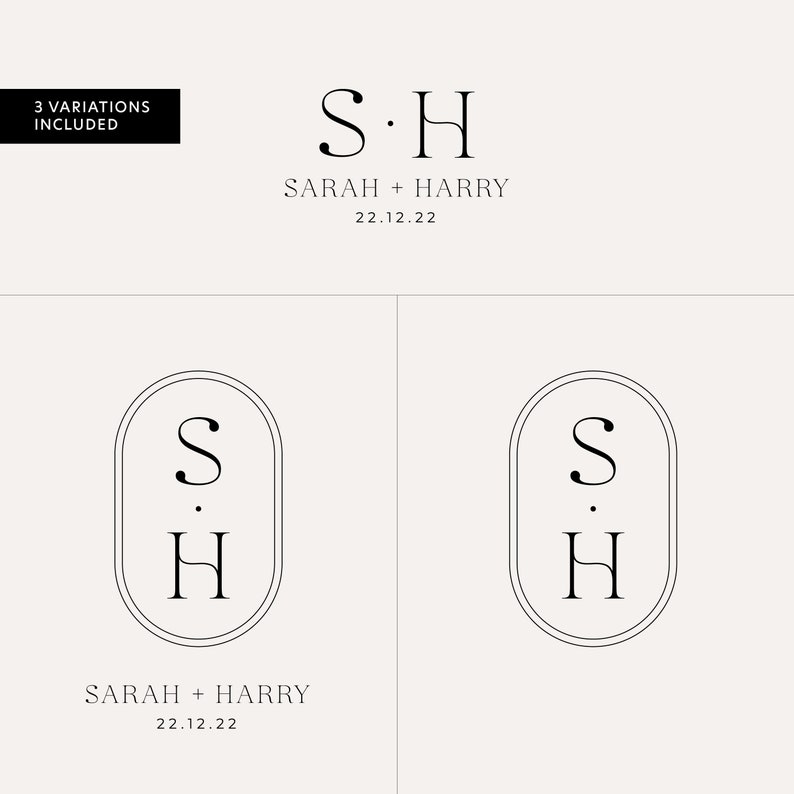 Simple Wedding Monogram Couple Monogram Wedding Monogram - Etsy