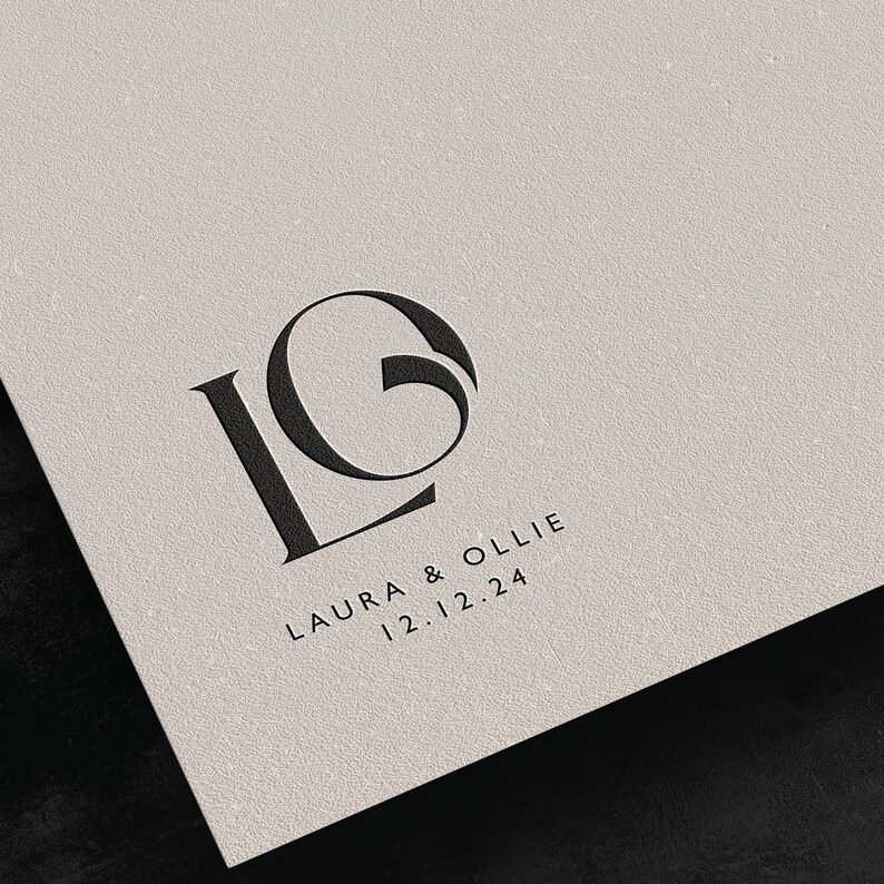 Modern Wedding Monogram, Couple Monogram for Wedding, Custom Wedding ...