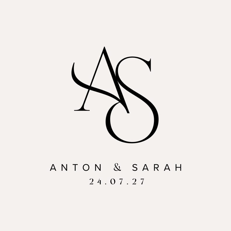 Buy Couple Monogram for Wedding, Custom Wedding Monogram Design ...