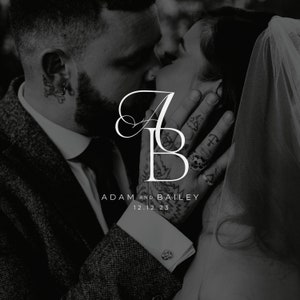 Couple Monogram for Wedding, Wedding Monogram Template, Elegant Logo ...