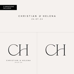 Modern Wedding Monogram Logo, Couple Initials (digital Download) - Etsy