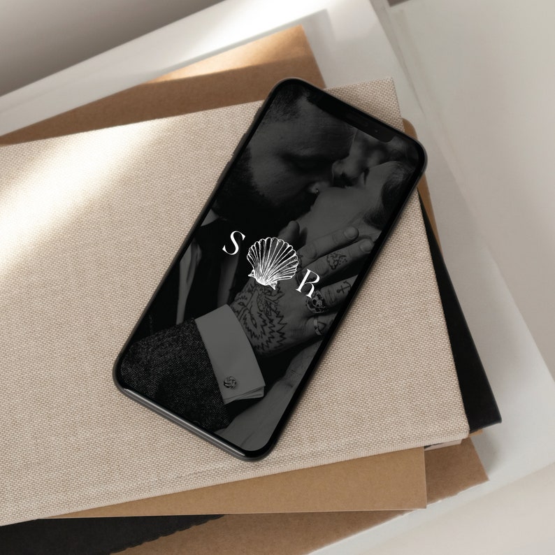 Beach Wedding Monogram for Invitation Beach Themed Wedding - Etsy