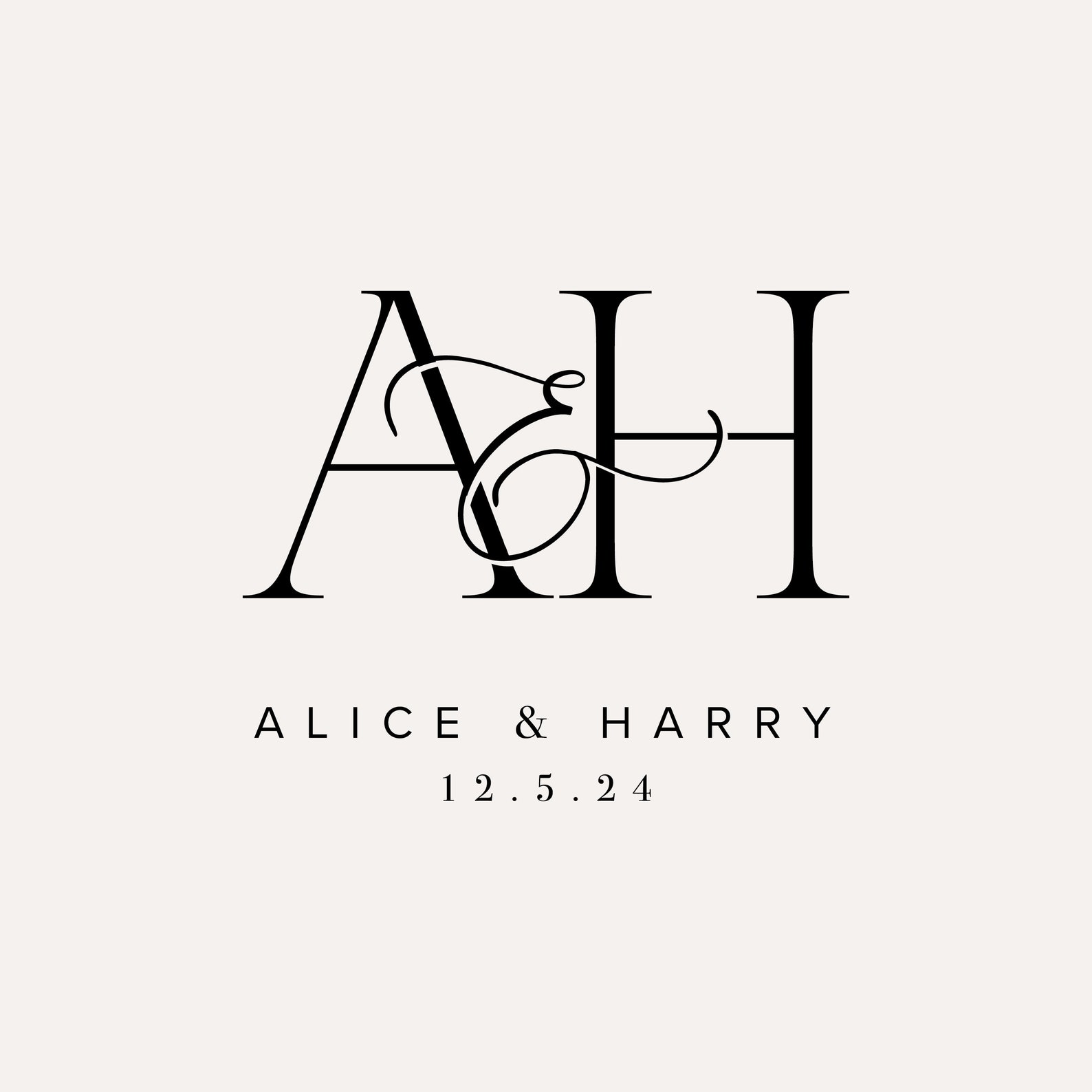 Wedding Monogram Design Couple Logo, Wedding Branding Monogram Template ...