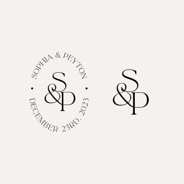 Modern Wedding Logo - Etsy