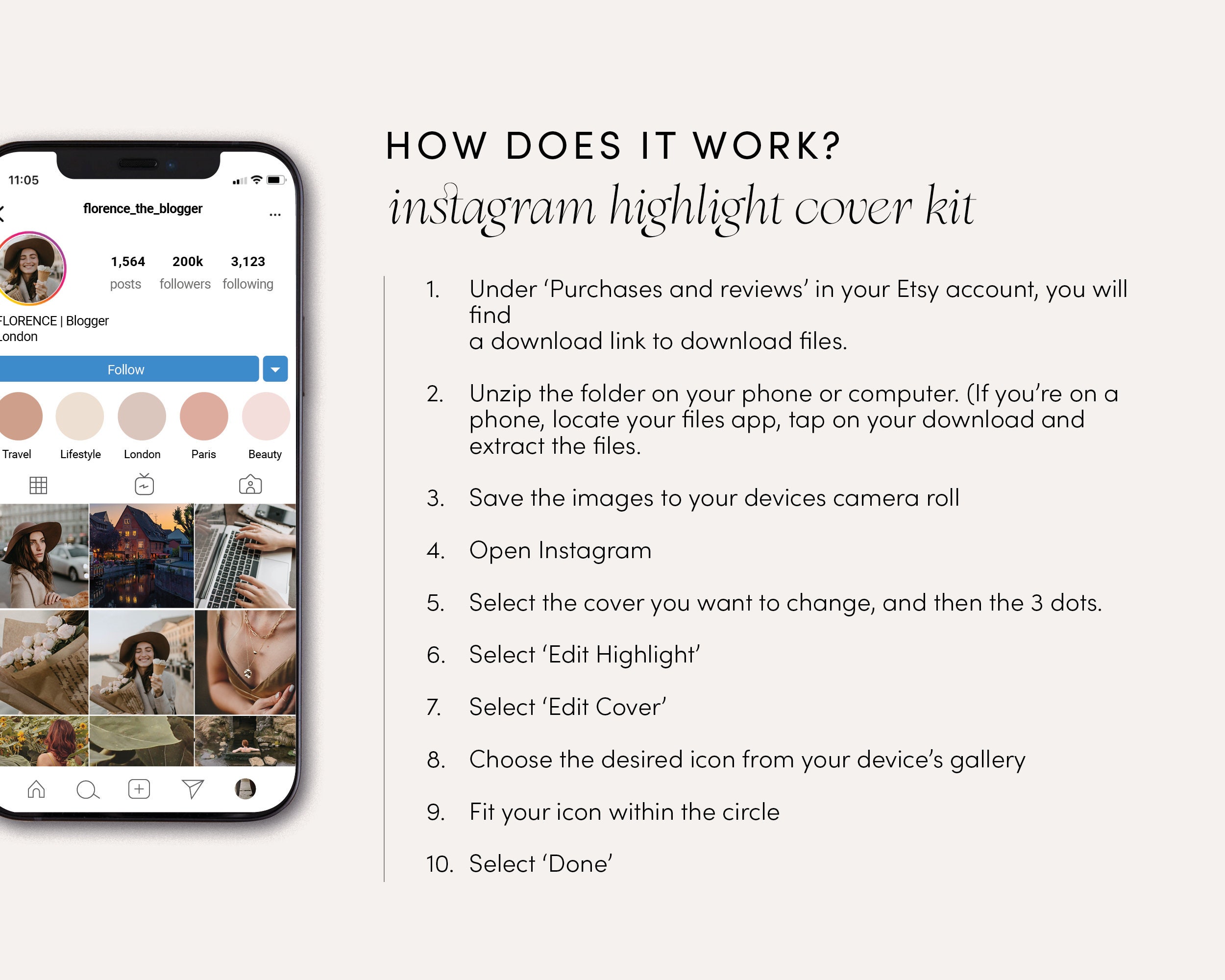 30 Boho Instagram Highlight Covers, Instagram Story Icons, Earthy ...