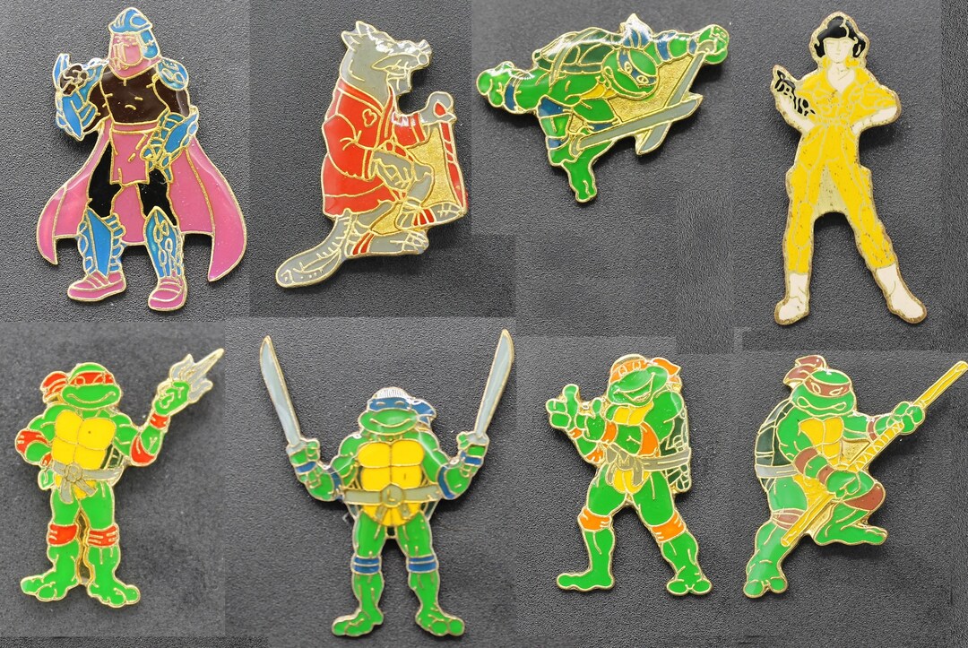 Lot of 8 Vintage TMNT Pins, Mirage 1989 - Etsy