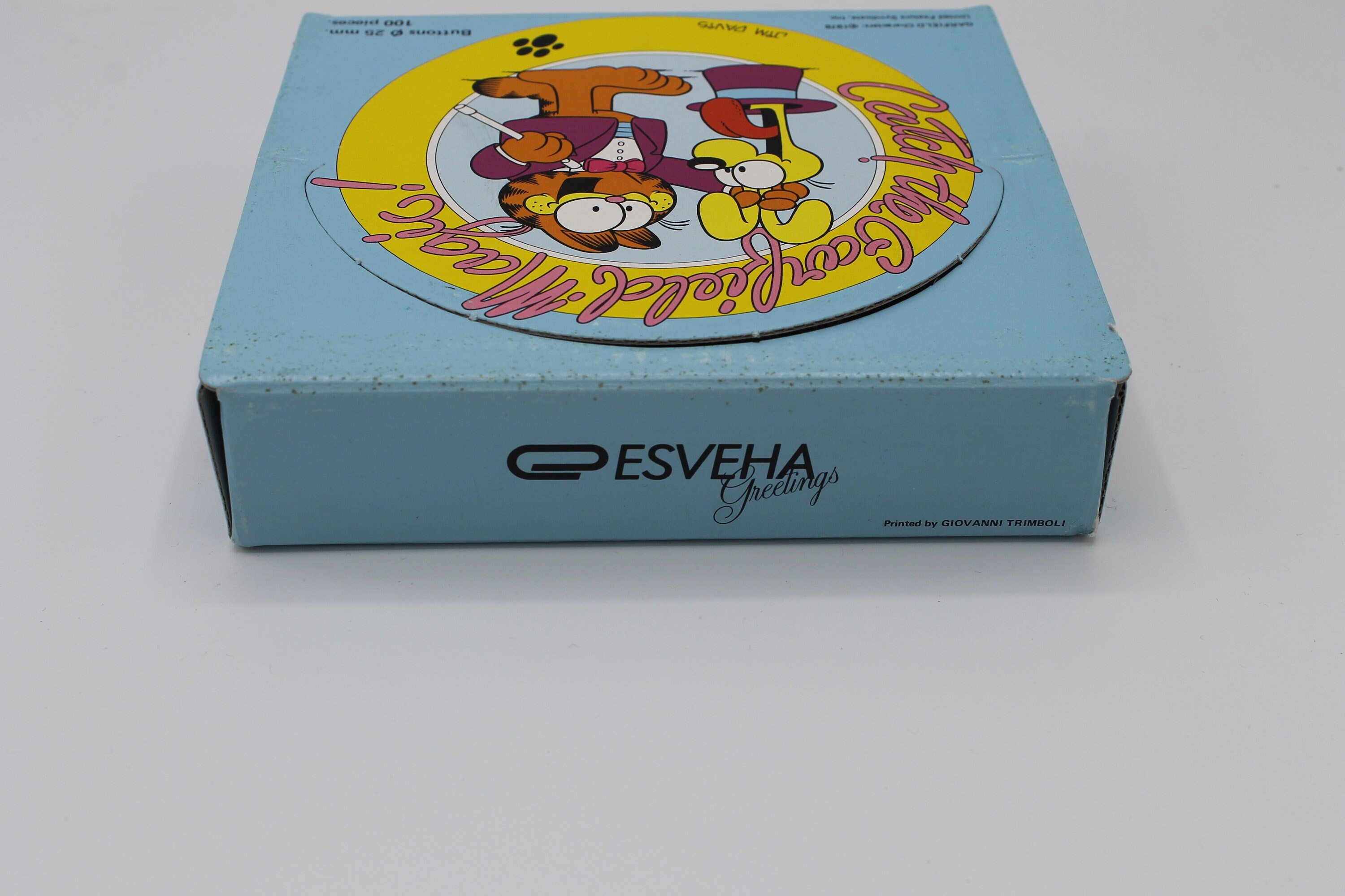 Store Display Box With 100 Garfield Buttons, Old Stock 1978 - Etsy