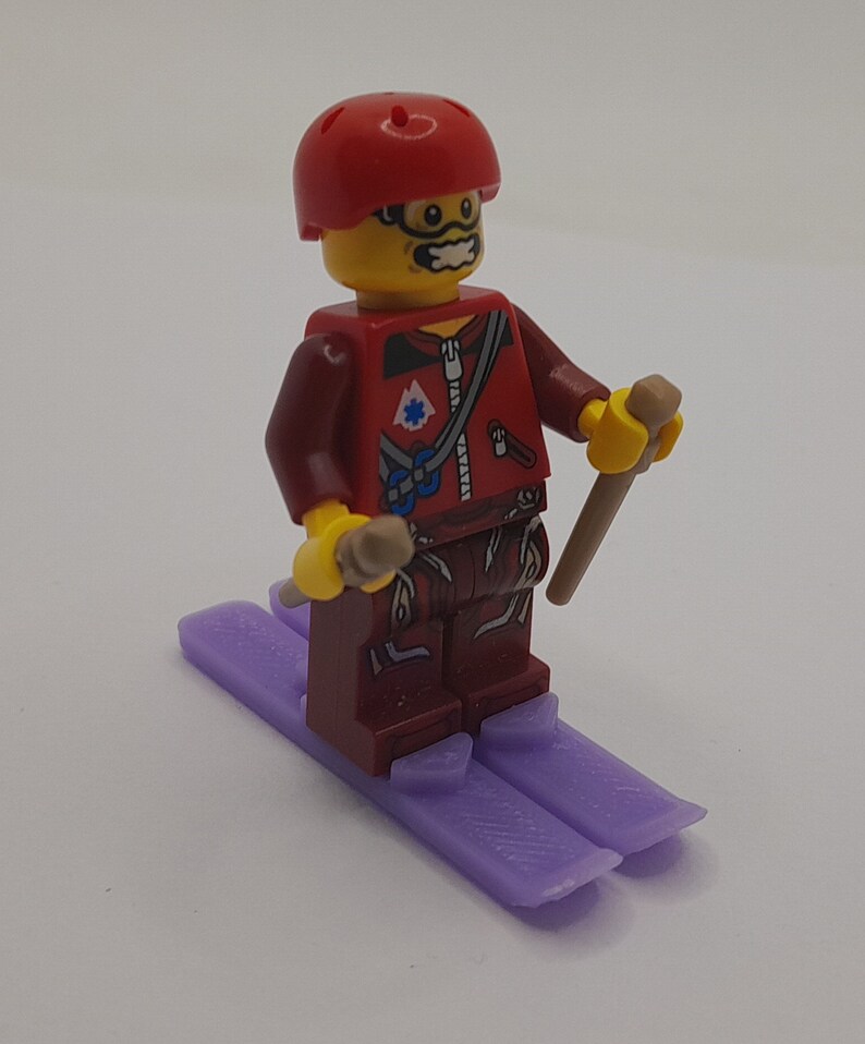 Skier Figure Custom Built From Real Lego - Etsy