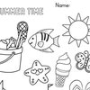 Summer Printable Colouring Page Beach Children Art Craft Download ...