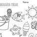 Summer Printable Colouring Page Beach Children Art Craft Download ...