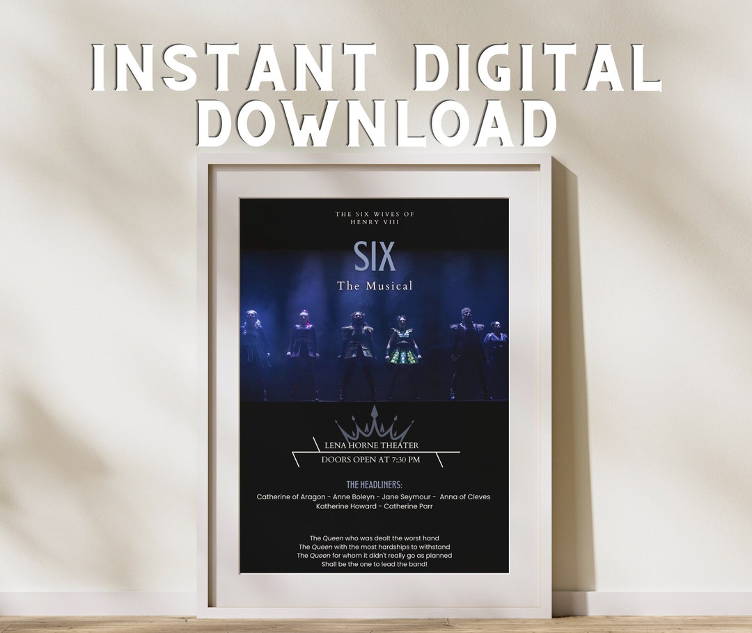 Six the Musical Concert Posters Digital Download - Etsy