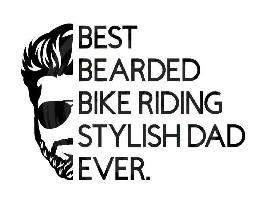 Best Dad - Beard - Bike - Stylish Png Digital - Etsy