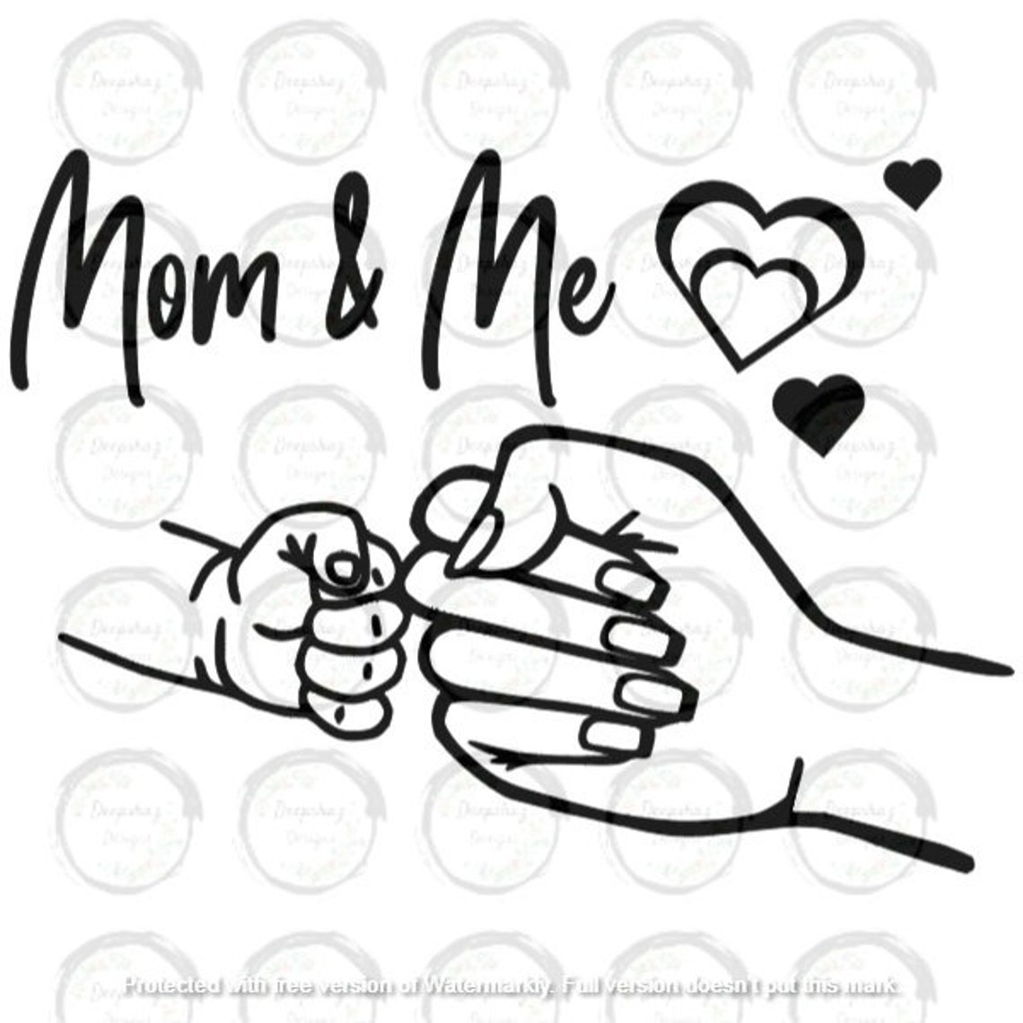 Mom & Me - Fist Bump - Png File - Digital Download - Etsy