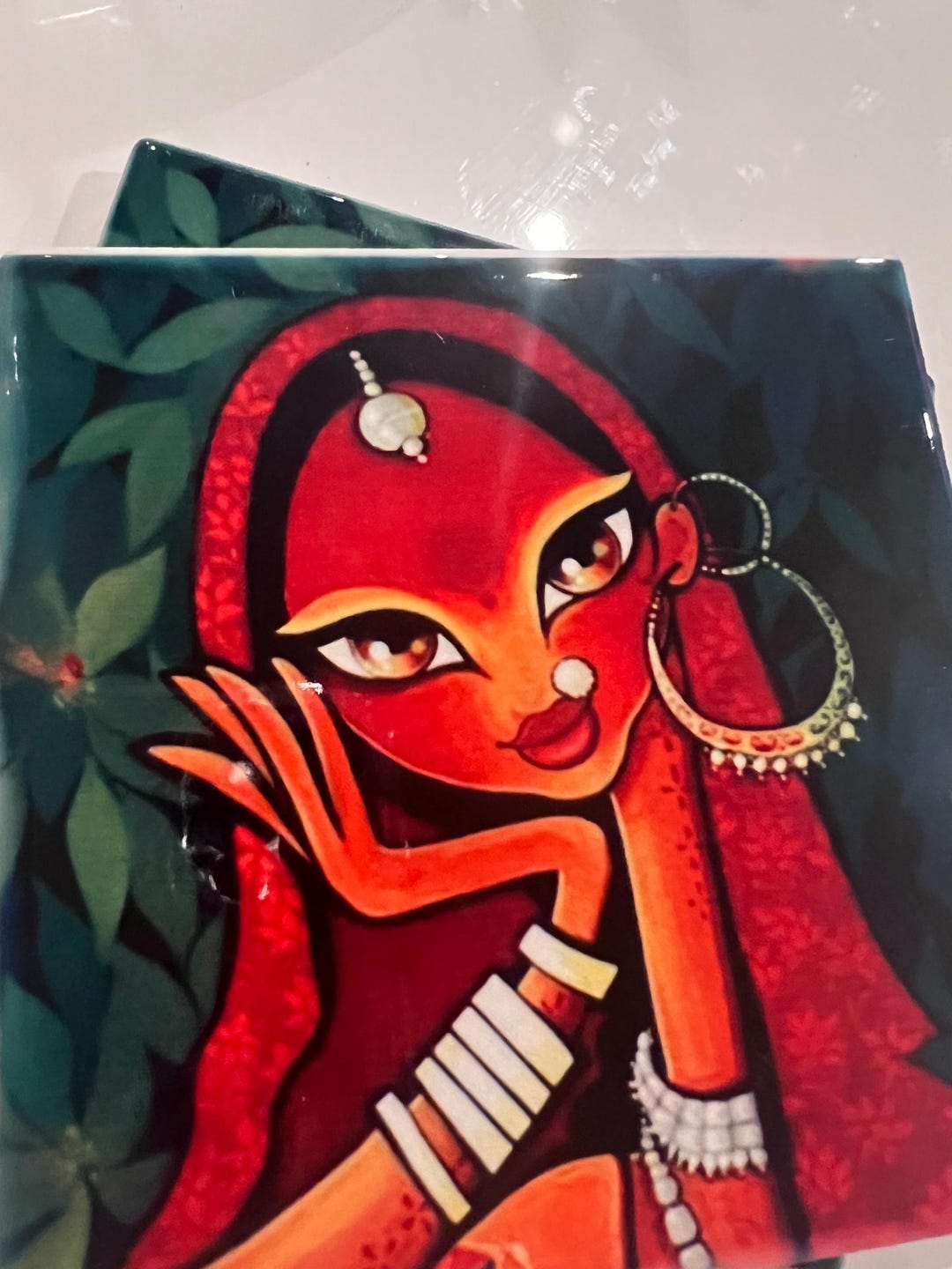 Coasters - Rajasthani Lady/ Painting / Indian Design/ Asian Design - Etsy