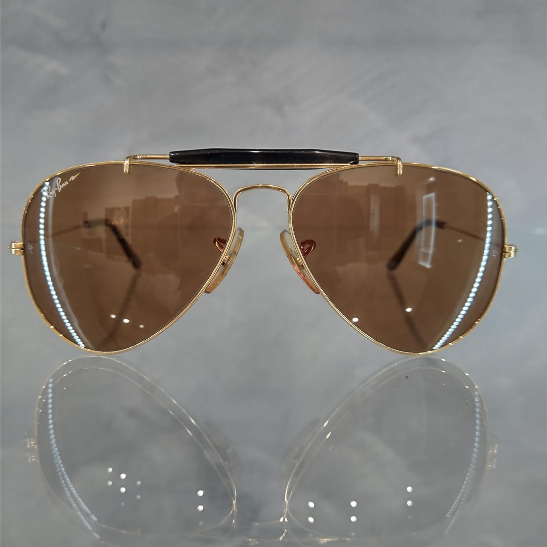 Ray Ban B&L Vintage Sunglasses NOS - Mod. Outdoorsman - Col. Gold - 58/ ...