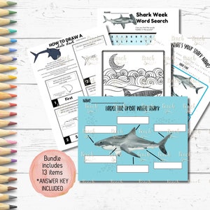 Shark Birthday Party, Game Fun Pack, Shark Print, Ocean Inspired ...