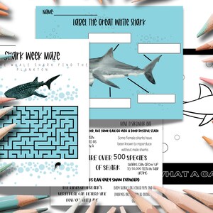 Shark Party Printable Bundle: Games, Banner, Cupcake Toppers (digital ...