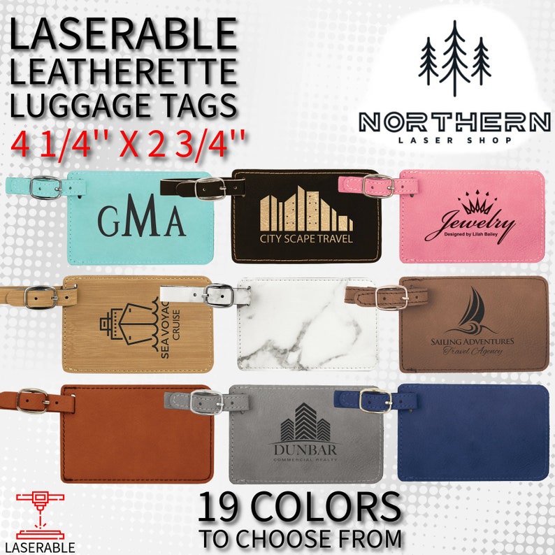 Blank Purple Laserable Leatherette Luggage Tags(4 1/4" X 2 3/4") Laser ...