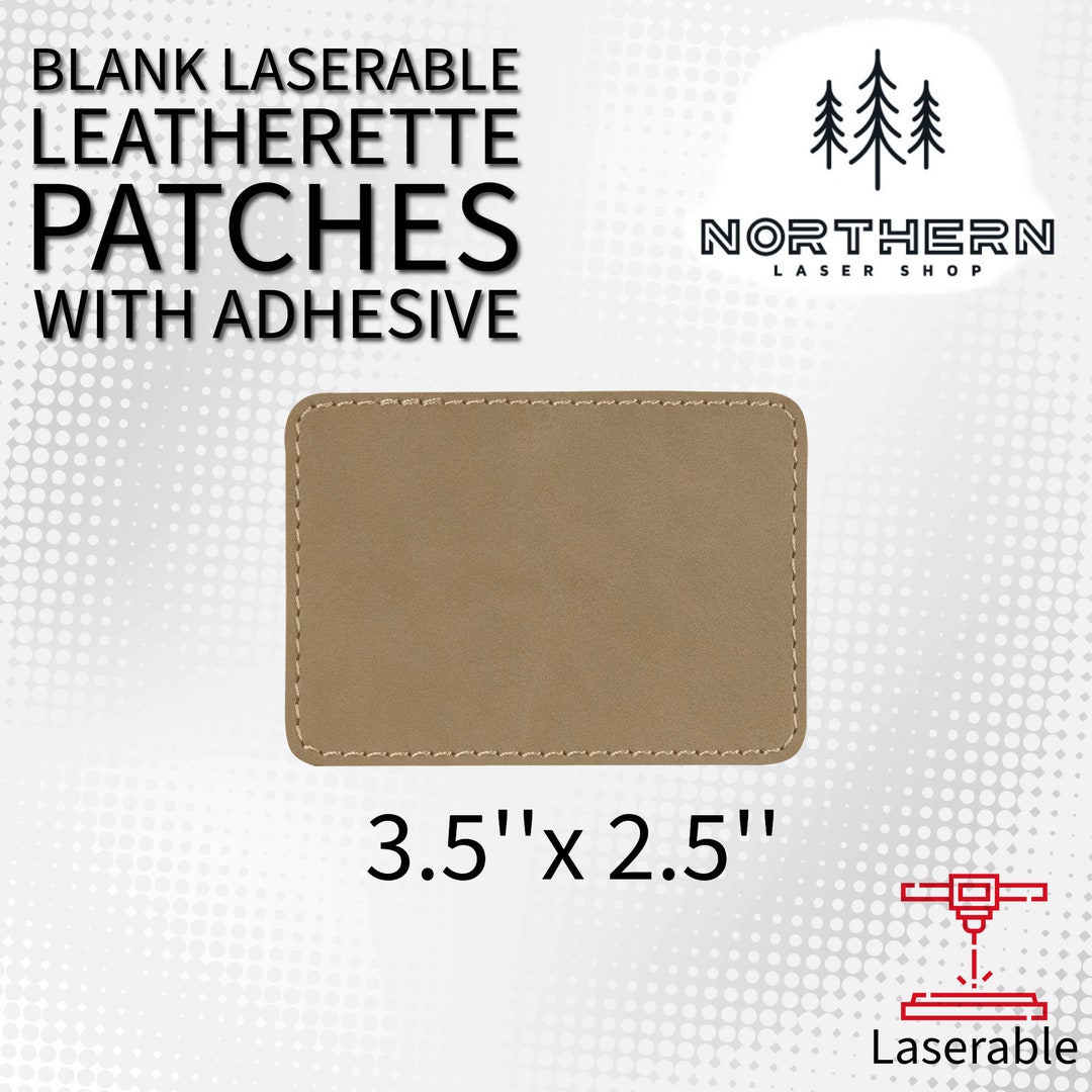 Light Brown Leatherette Patches With Heat Adhesive, Rectangle 3.5"x 2.5 ...