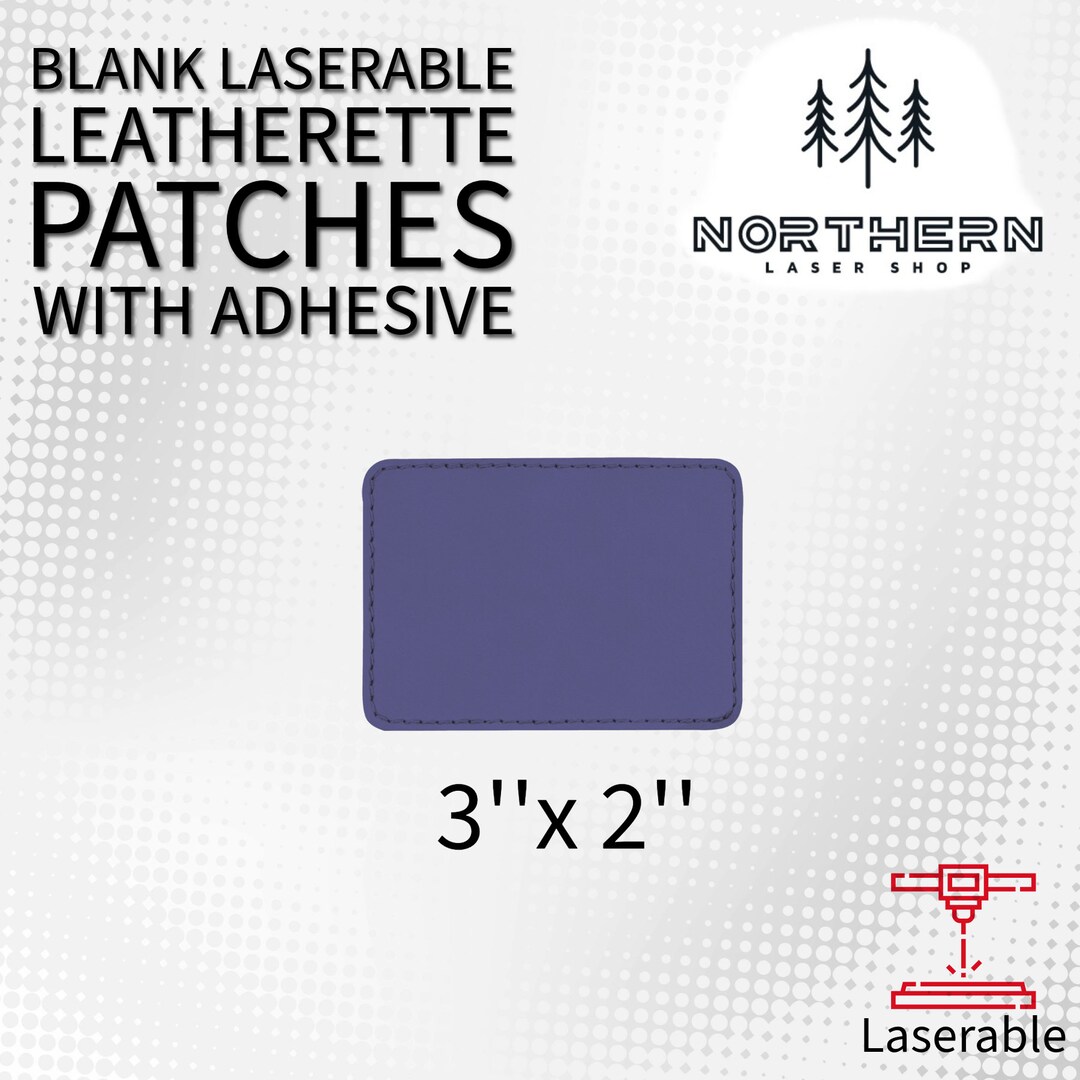 Purple Laserable Leatherette Patches With Adhesive (3"x 2") - Etsy