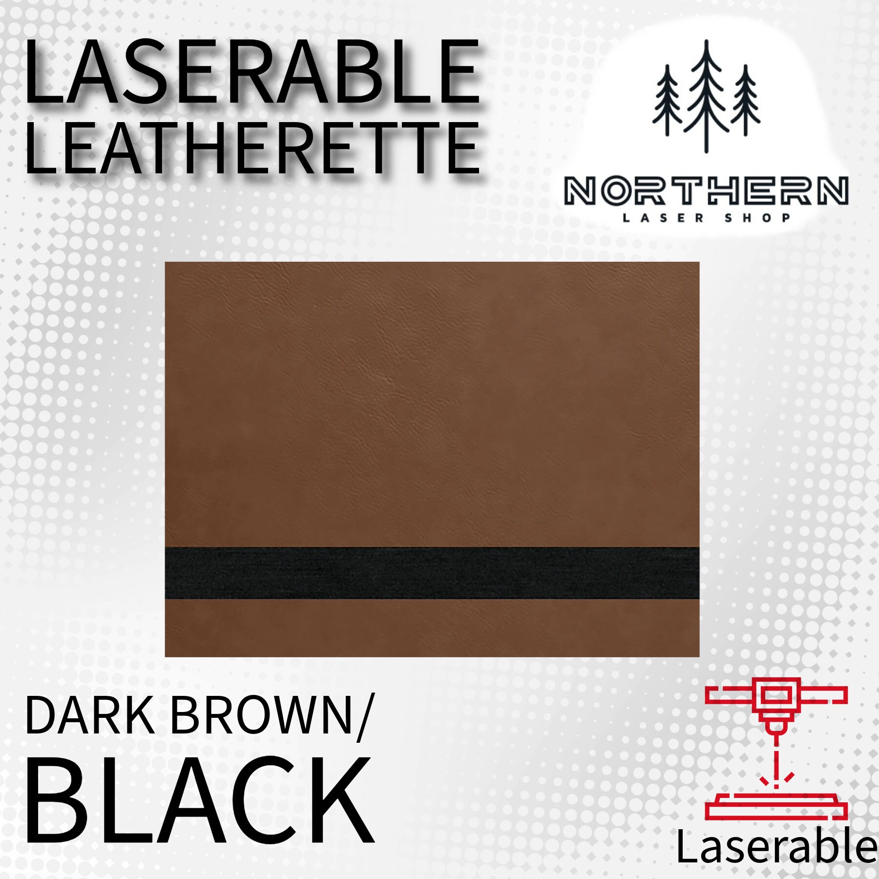 12" X 12" Leatherette Sheets, Laserable Engraving Supplies, Glowforge ...