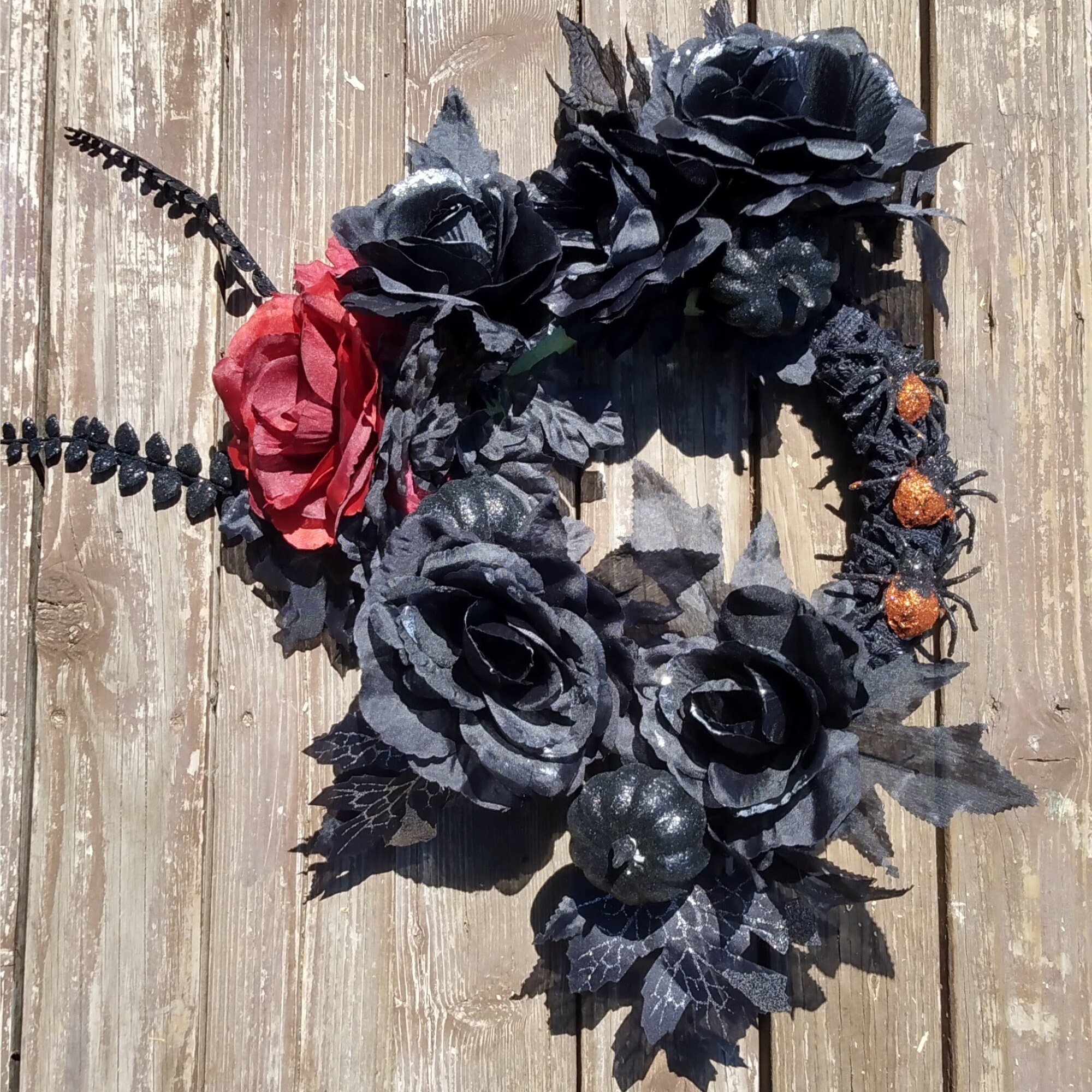 Halloween Gothic Black Flower Dark Red Rose Floral Samhain Dark Fall ...