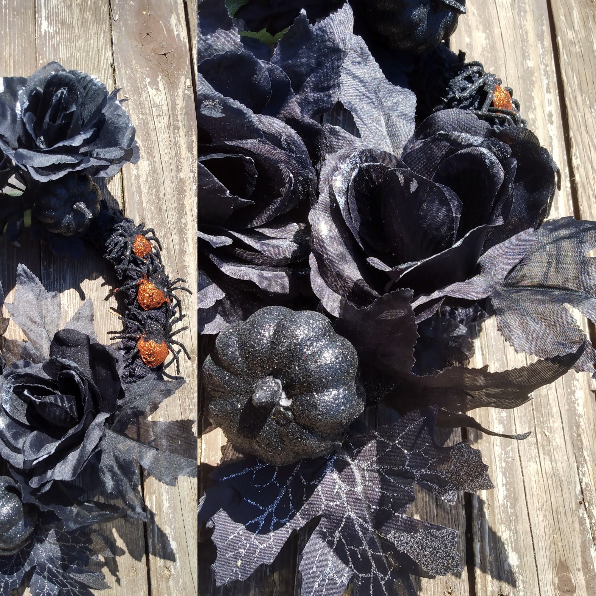 Halloween Gothic Black Flower Dark Red Rose Floral Samhain Dark Fall ...