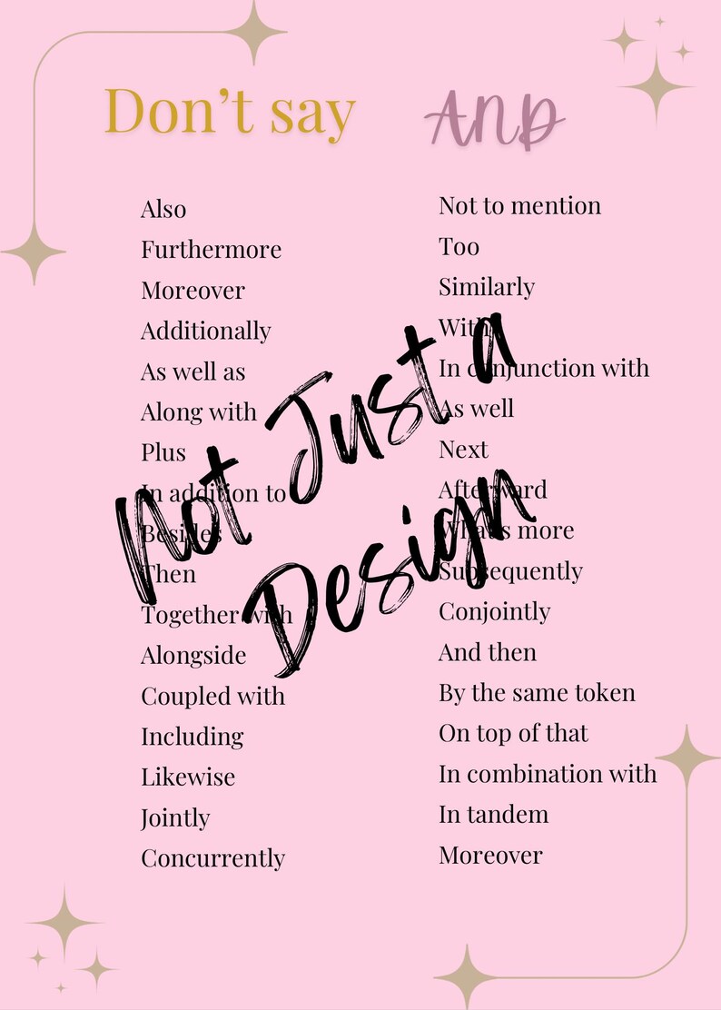 Don’t Say That! A Synonym Cheat Sheet for Writers! - Etsy