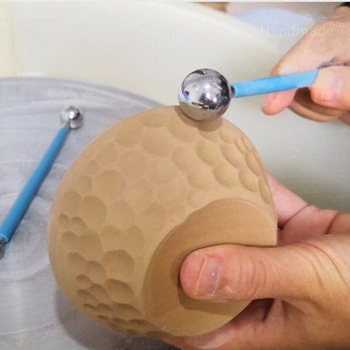 4 Pcs Round Texture Stick Clay Shaper Pottery Ceramic Clay - Etsy