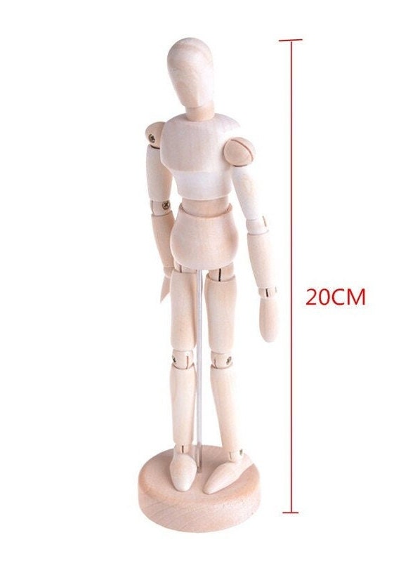 3 Sizes 4.5''/5.5''/ 8 Drawing Model Wooden Human Mannequin Unisex ...