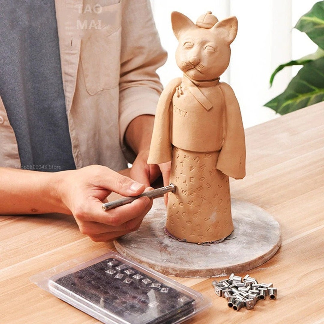 Pottery Tool Printing Punch 36 Stainless Steel English Letters and ...