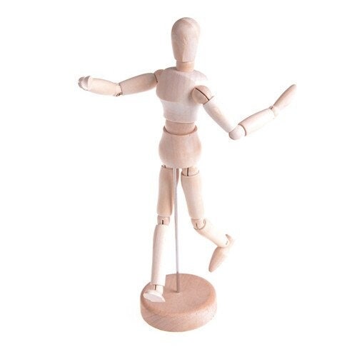 3 Sizes 4.5''/5.5''/ 8 Drawing Model Wooden Human Mannequin Unisex ...