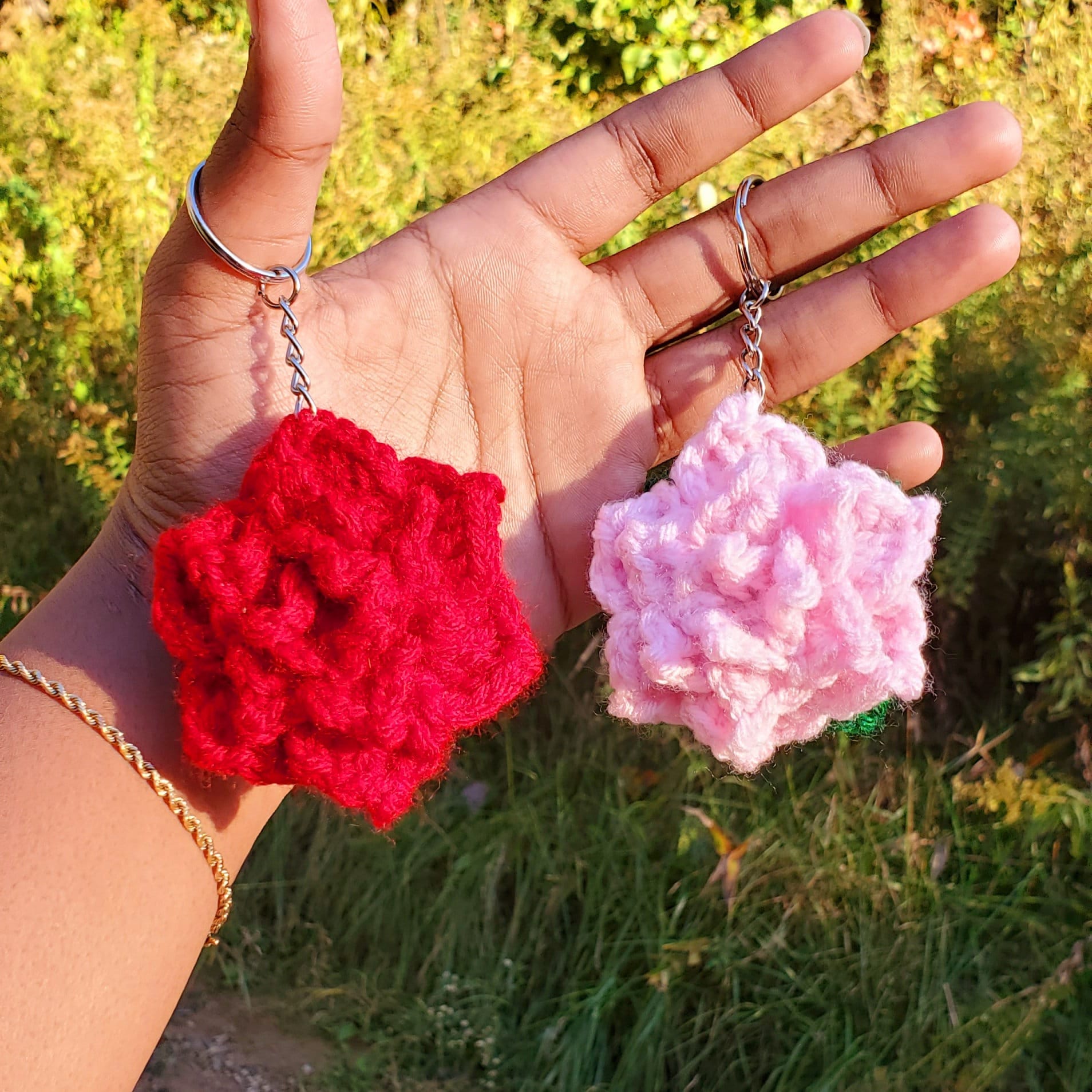 Rose Keychain NO-SEW PDF Crochet Pattern Peony Amigurumi Photo - Etsy
