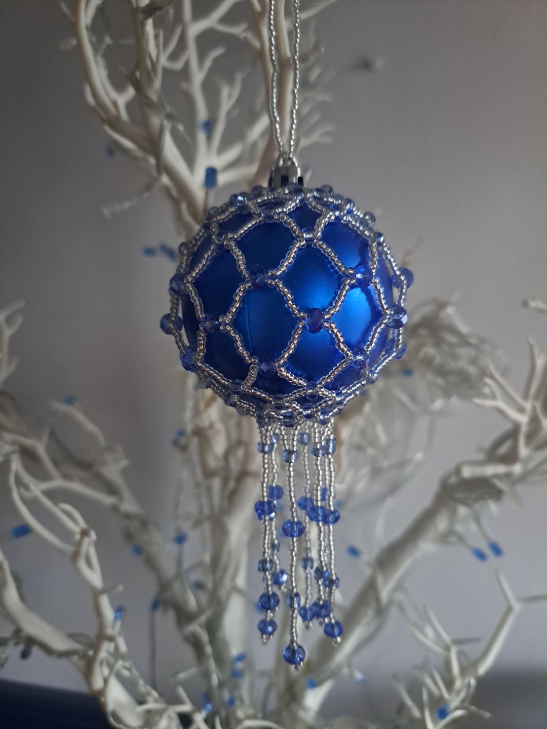 Christmas Ornament Beaded Bauble Special Gift Tree Decoration - Etsy UK