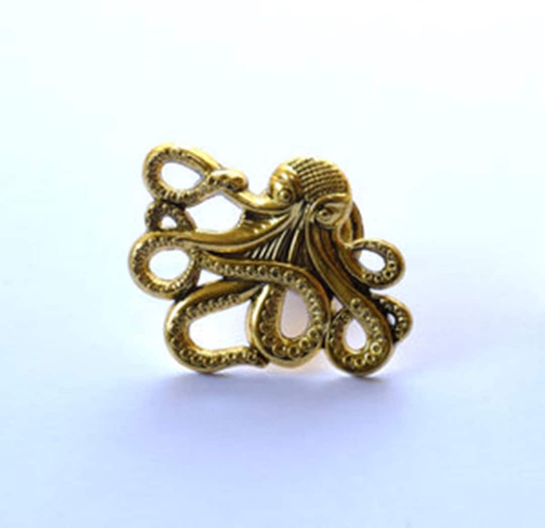 Octopus/kraken Knob - Old Gold Finish (premium) - Handle Kitchen ...