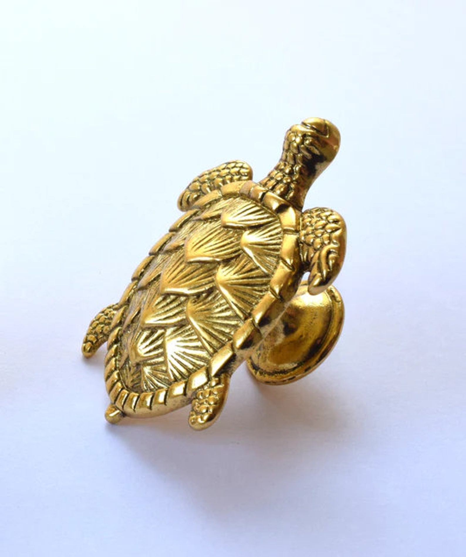 Premium Turtle Knob Old Gold Handle Kitchen Cupboard Home - Etsy