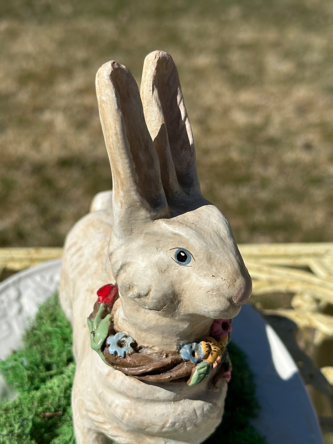 Rare Vintage Easter Rabbit Figurine Easter Decor Holiday Decor Easter ...