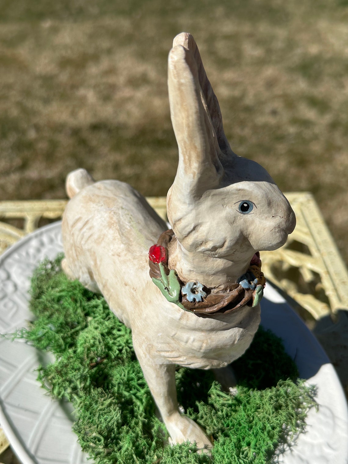 Rare Vintage Easter Rabbit Figurine Easter Decor Holiday Decor Easter ...